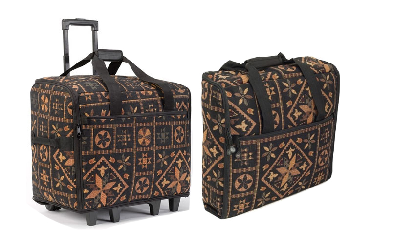 Designer Series 23" Wheeled Sewing Machine Carrier, DS23 - Black Quilt ...